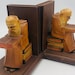 Vintage Carved Wood Bookends Monk Friar Figurine Black Forest Germany ...