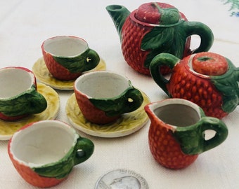 Strawberry Tea Set - Etsy