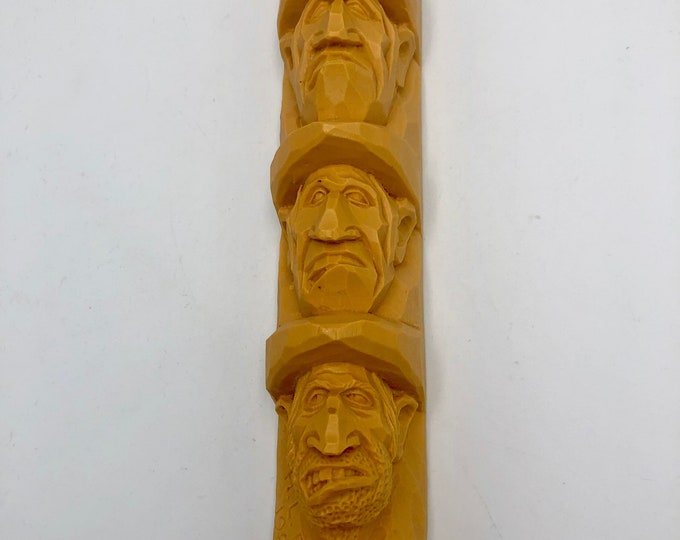 Vintage Resin Harold Enlow Study Stick Man Outlaw Cowboy Ozark Wood ...