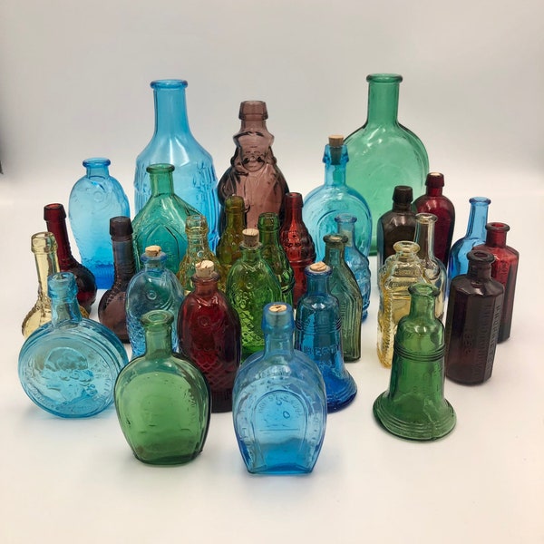 Colored Glass Bottles - Etsy