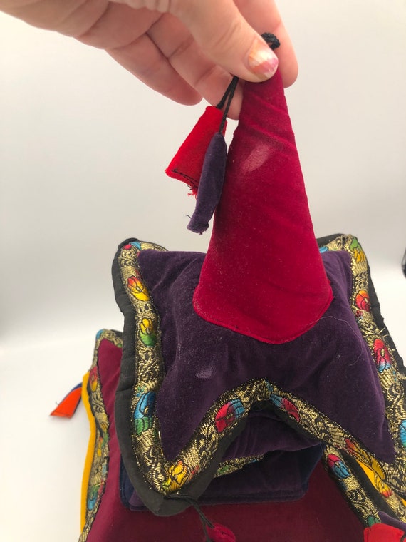 Vintage Velvet Pagoda Temple Party Hat - Adult Costum… - Gem