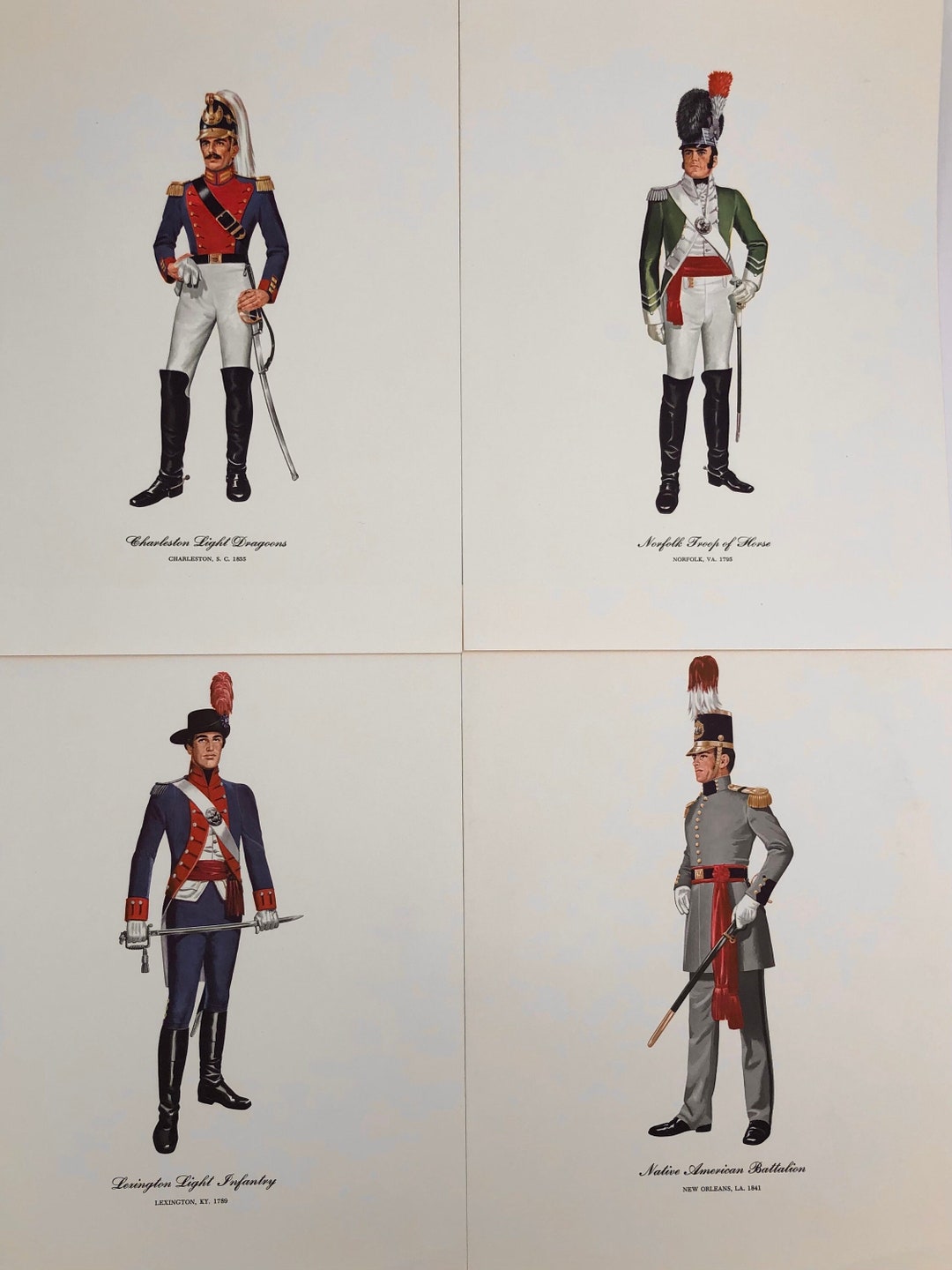 Vintage Set of 4 Military Prints - Southern Comfort Corp Advertising ...