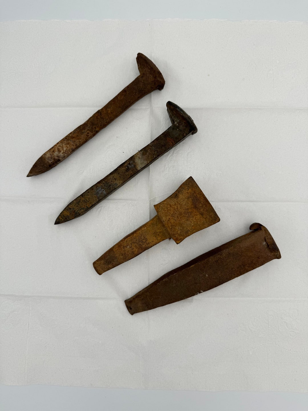 Vintage Set of 4 Railroad Spikes - Variety of Sizes and Styles - 5" to ...