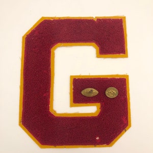 Vintage Set of Letterman Jacket Pins and Letter G Football & Wrestling ...