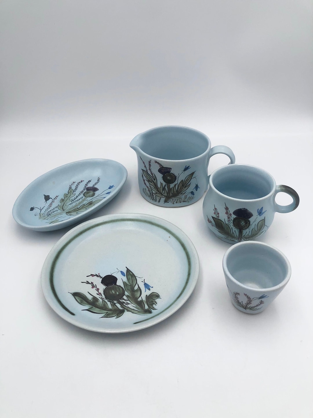 Vintage Choice of Buchan Thistle Pattern Scottish Pottery - Mid Century ...
