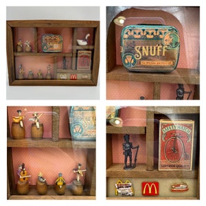 Vintage Choice of Shadow Box - Variety of MCM Objects - Can Sit on a ...