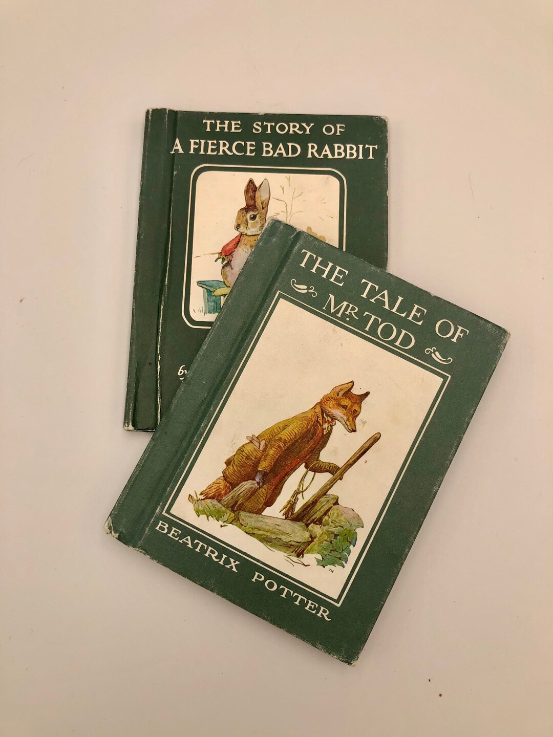 Vintage Set of 2 Beatrix Potter Mini Books the Story of a Fierce Bad ...