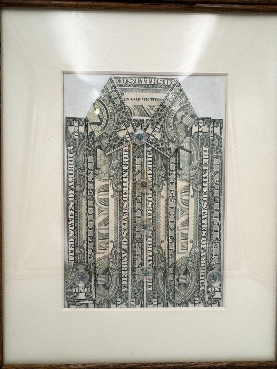 UNIQUE Tuxedo Shirt - Real 1 Dollar Bills Folded Into Tuxedo Shirt ...