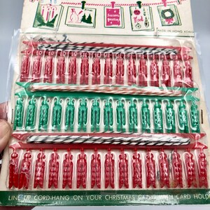 Vintage Christmas Card Holder - Greeting Cards on the Line - New Old ...