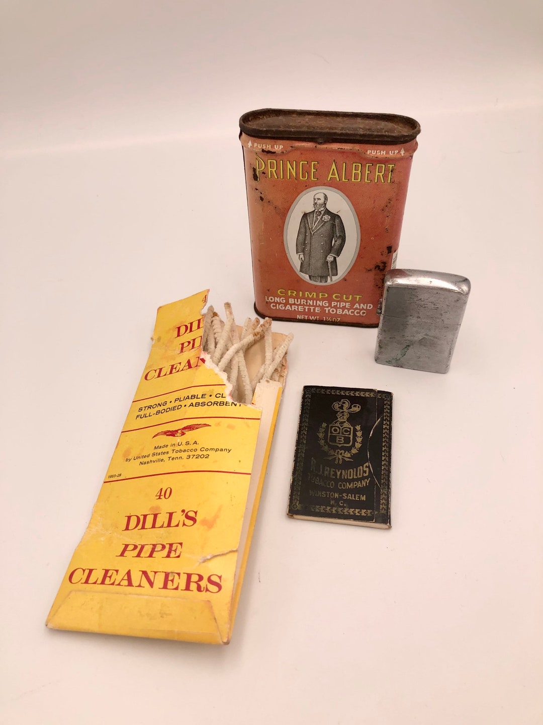 Vintage Tobacco Set Includes Prince Albert Red Can, Kent Flip Top ...