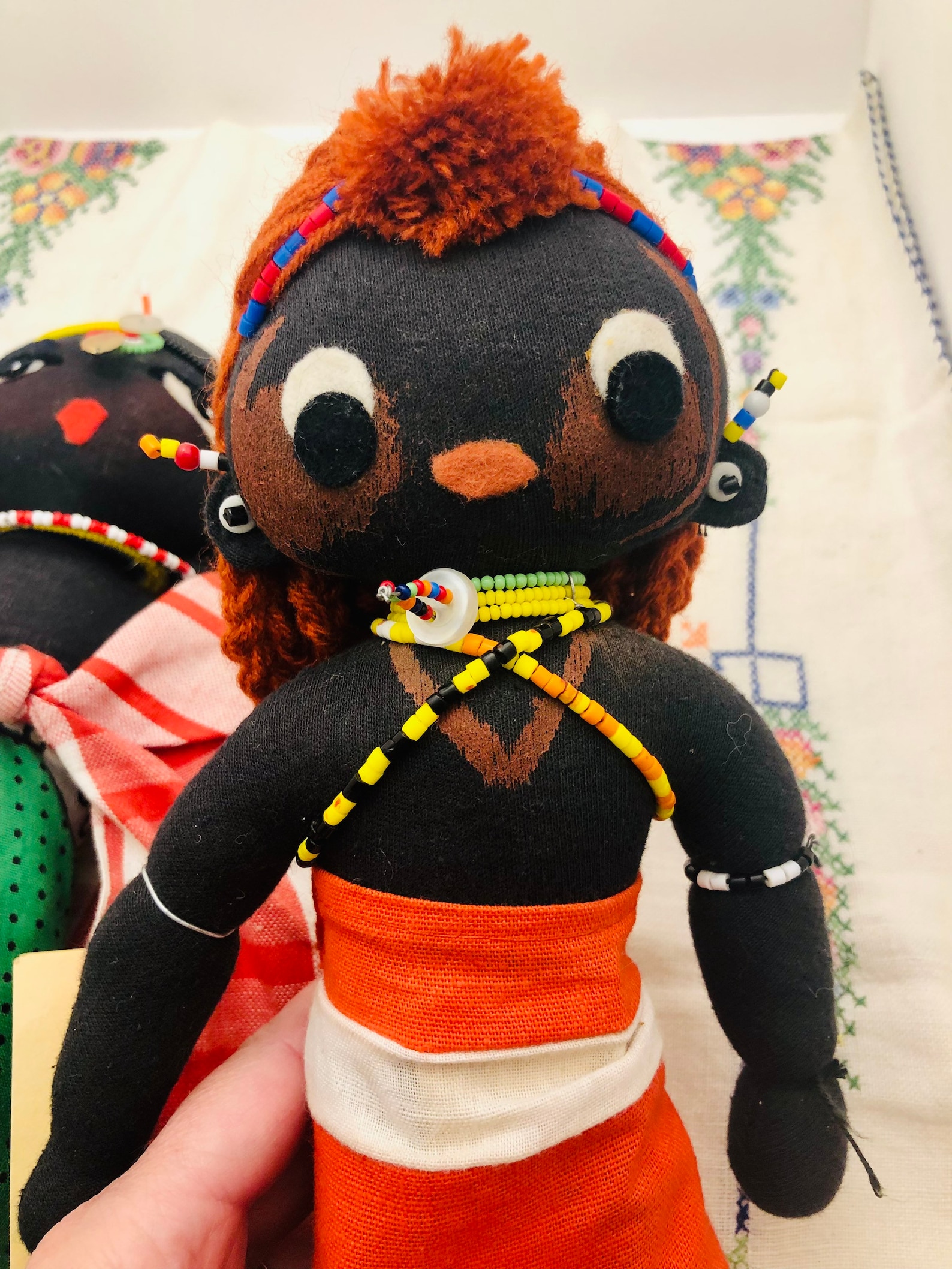 Vintage Pair of Maasai People of Kenya Cloth Dolls Man & Woman - Etsy