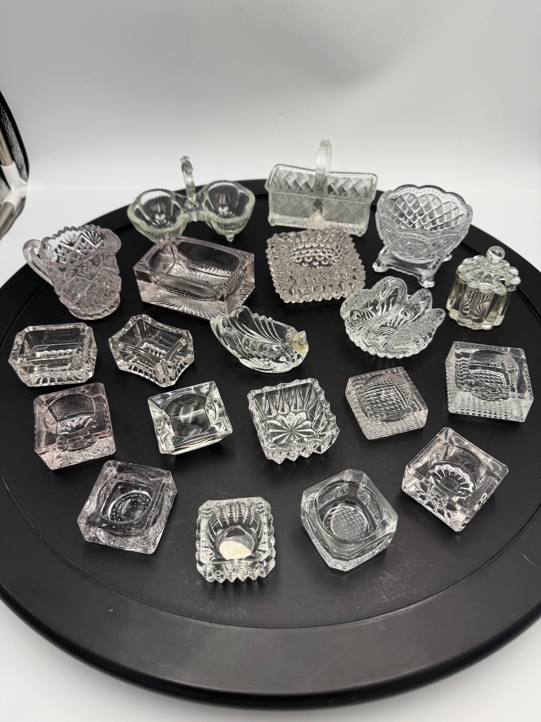 Vintage Choice of Crystal Salt Cellars Salt Dips - Cut Glass - Variety ...