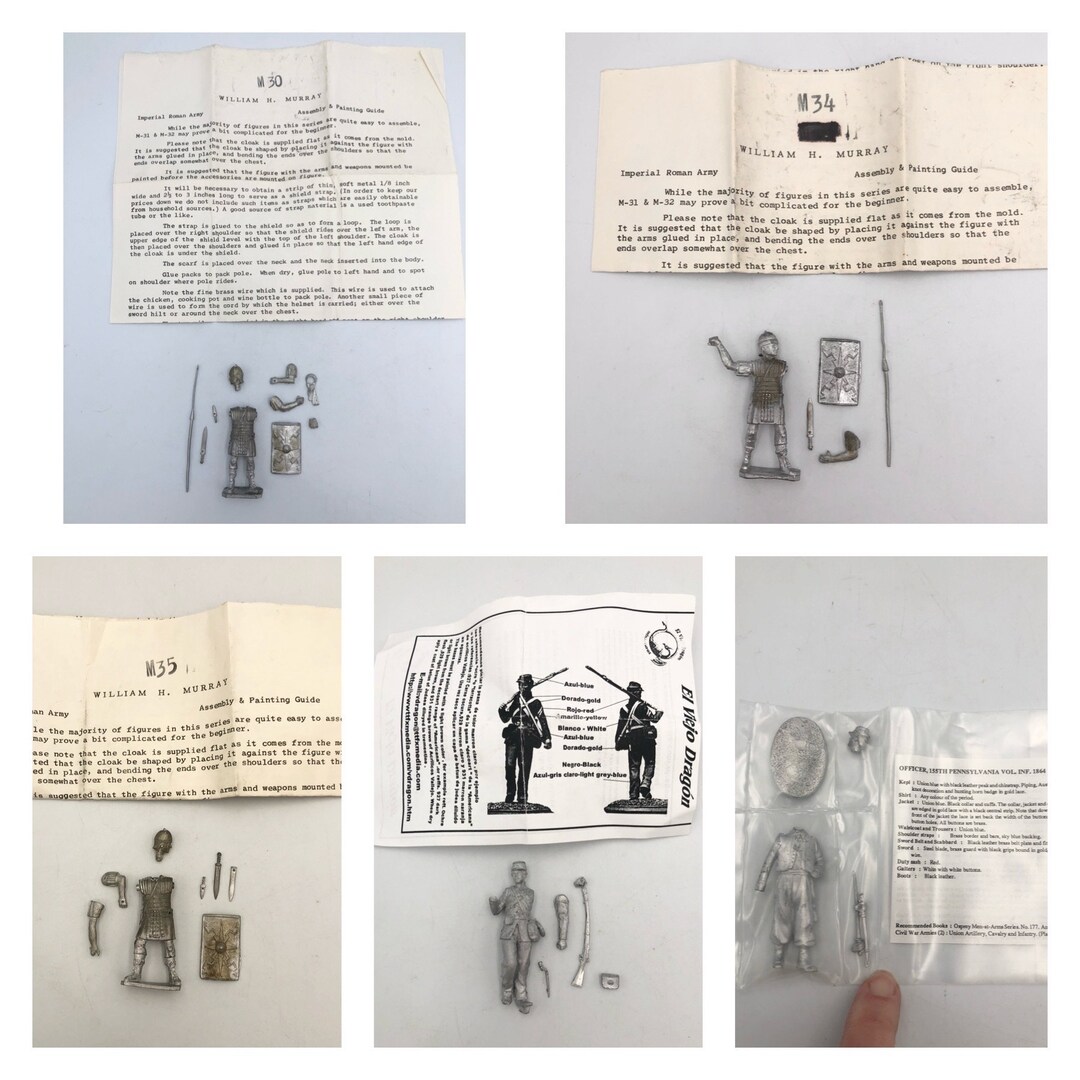 Vintage Choice of Miniature Militia Kits Old Guard/el Viejo/wolf 54mm ...