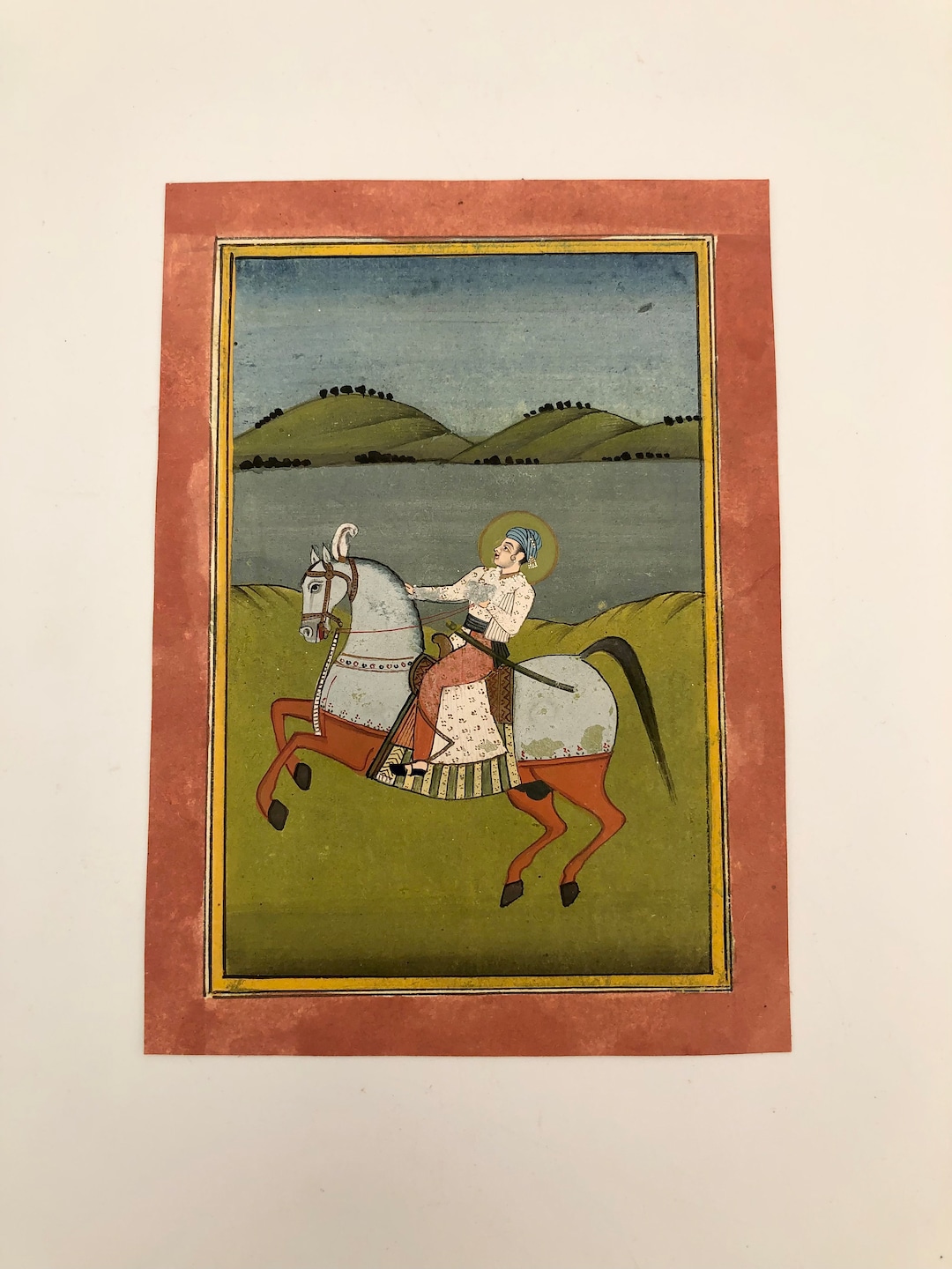 Vintage Miniature Painting Rajasthani Jaipur Colorful Hand Painted on ...