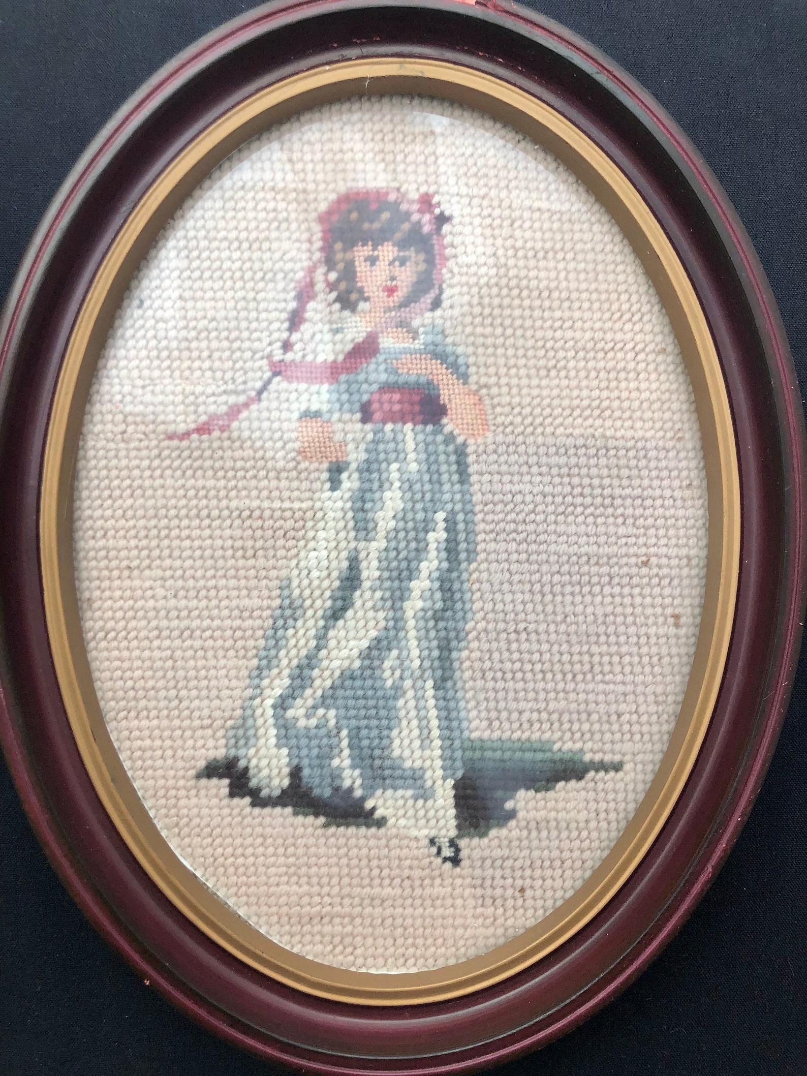 Vintage Choice of Needlepoint Victorian Blue Boy and Pinkie - Etsy