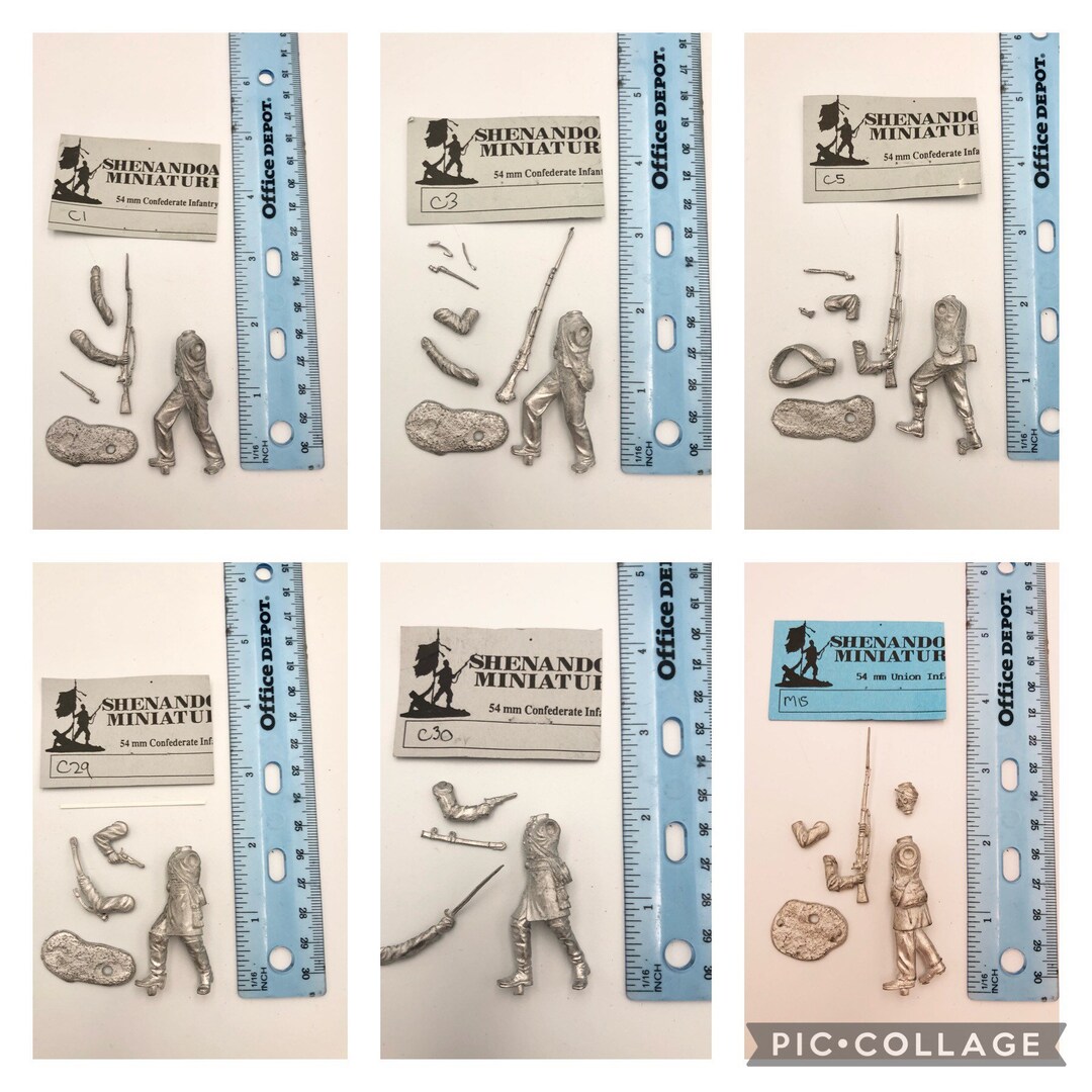 Vintage Choice of Shenandoah Miniature Militia Kits 54mm Figurines ...