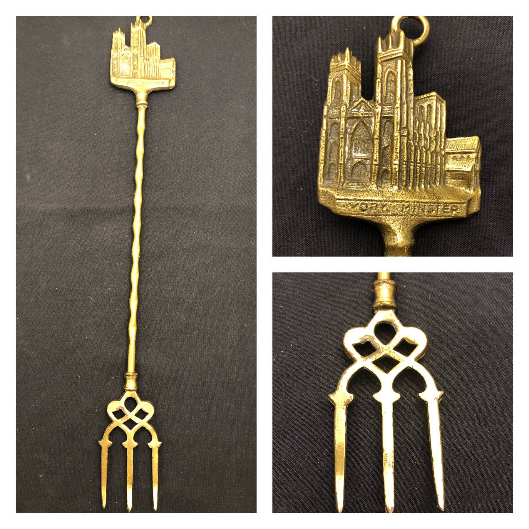 Vintage Set of 4 Brass Toasting Forks York Minster Mayflower | Etsy