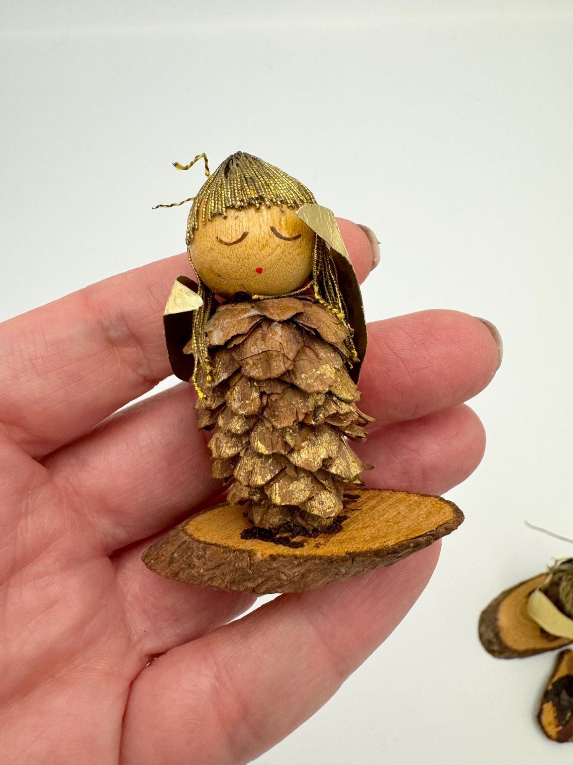 Vintage FERI ITALY Pinecone Angels - Retro Christmas Decor - Set of 3 ...