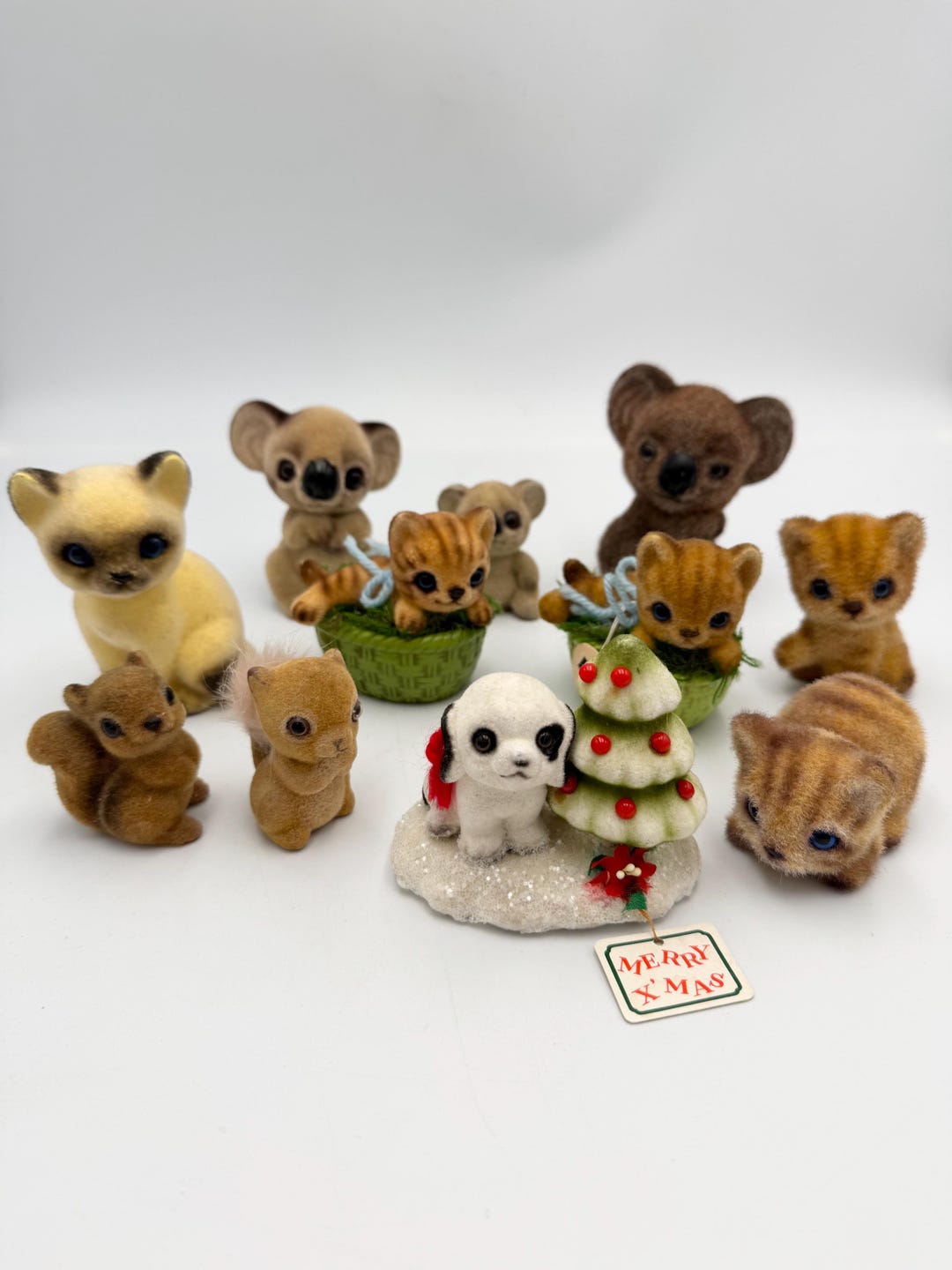 Vintage Choice of Flocked Animals - Josef Originals - Retro Kitschy ...
