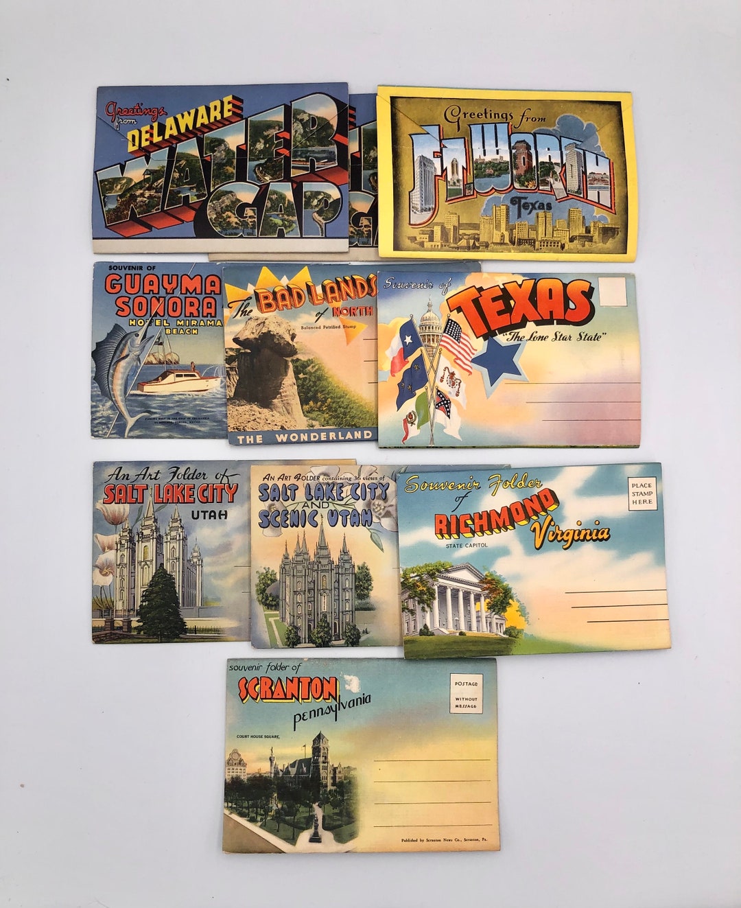 Vintage Choice of Large Letter Postcard Souvenir Folders ORIGINAL ...