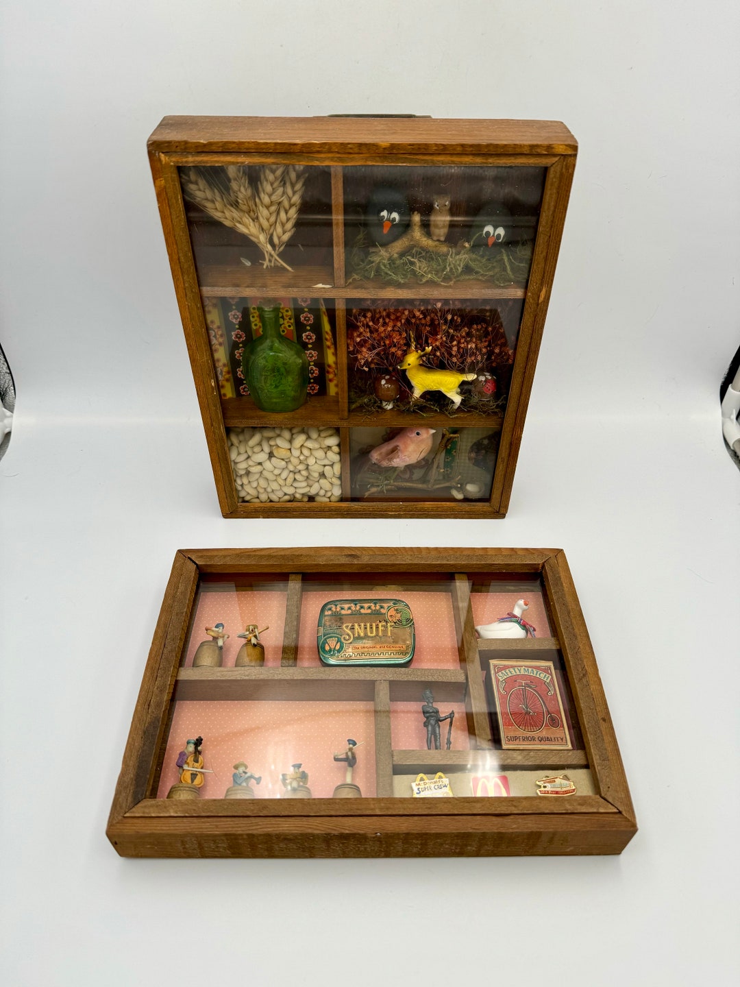 Vintage Choice of Shadow Box - Variety of MCM Objects - Can Sit on a ...