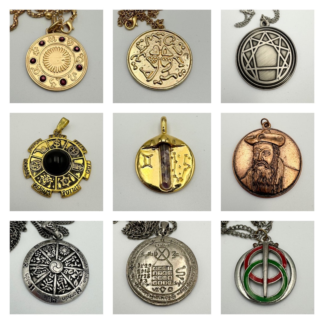 Vintage Choice of Talisman Amulet Pendants - Nostradamus / Vesica ...
