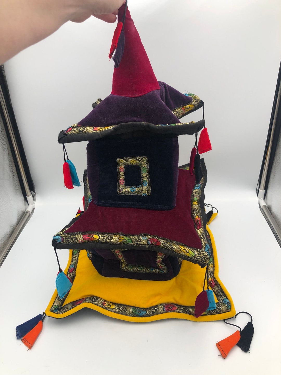 Vintage Velvet Pagoda Temple Party Hat - Adult Costume - Halloween ...