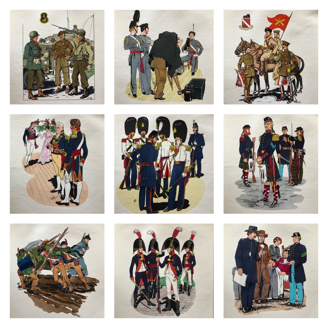 Vintage Choice of Military Prints - Military Uniforms in America, A ...