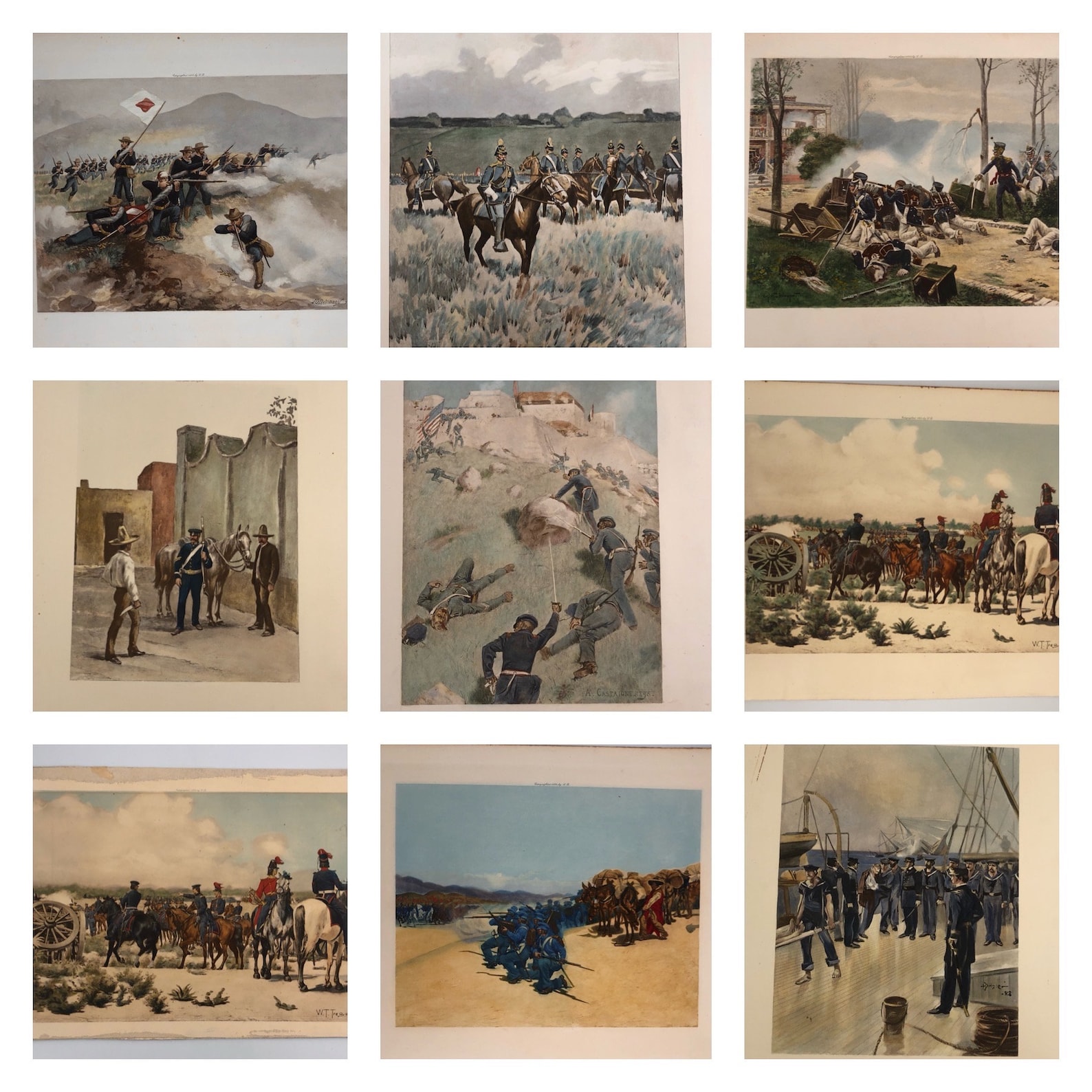 Antique Choice of Military Prints - Issued by the Army and Navy of the ...