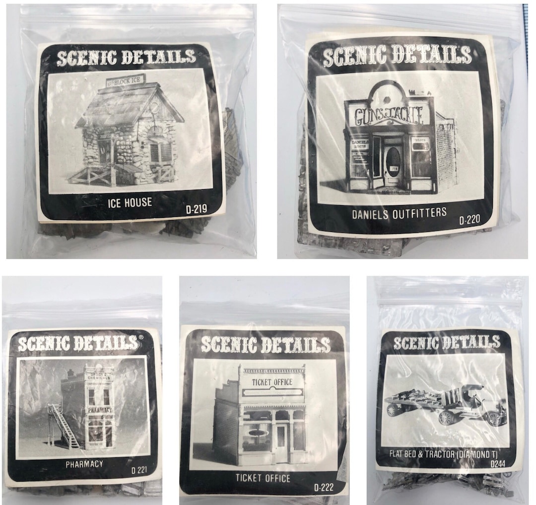 Vintage Choice of Scenic Details Miniature Kits HO Scale Model Railroad ...