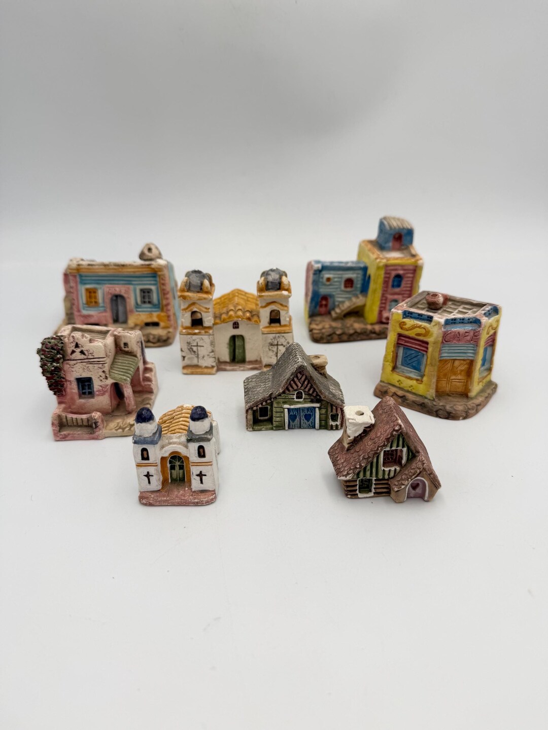 Vintage Choice of Mini Plaster ARGENTINA Folk Art Collectible Building ...