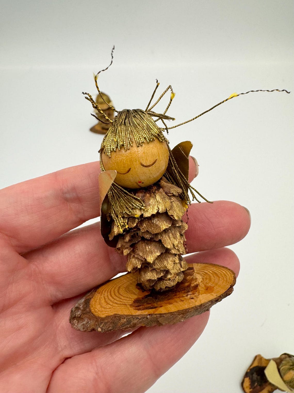 Vintage FERI ITALY Pinecone Angels - Retro Christmas Decor - Set of 3 ...