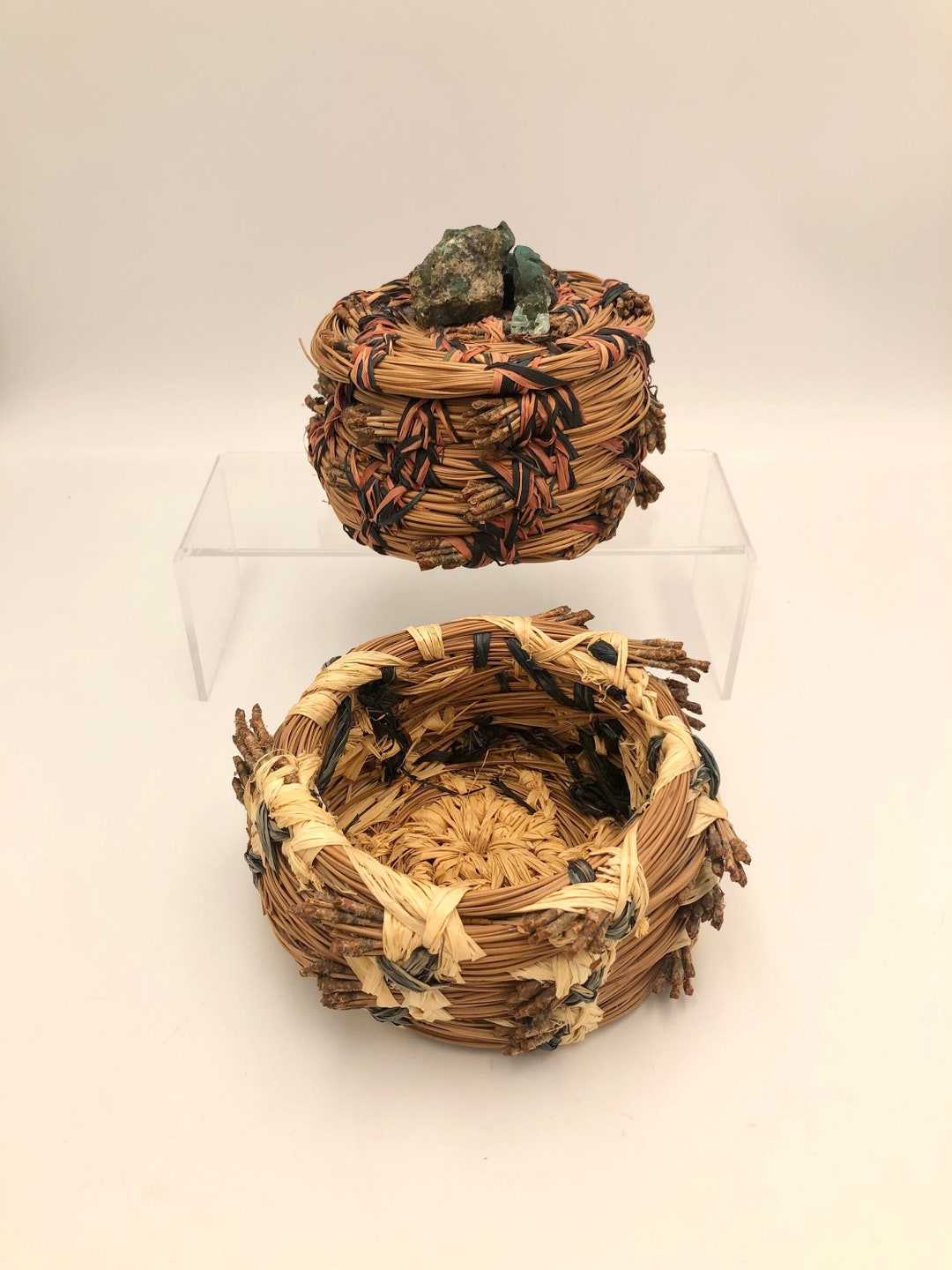 Vintage BEAUTIFUL Choice of Ruth Les Cohier Handwoven Basket Pomo ...