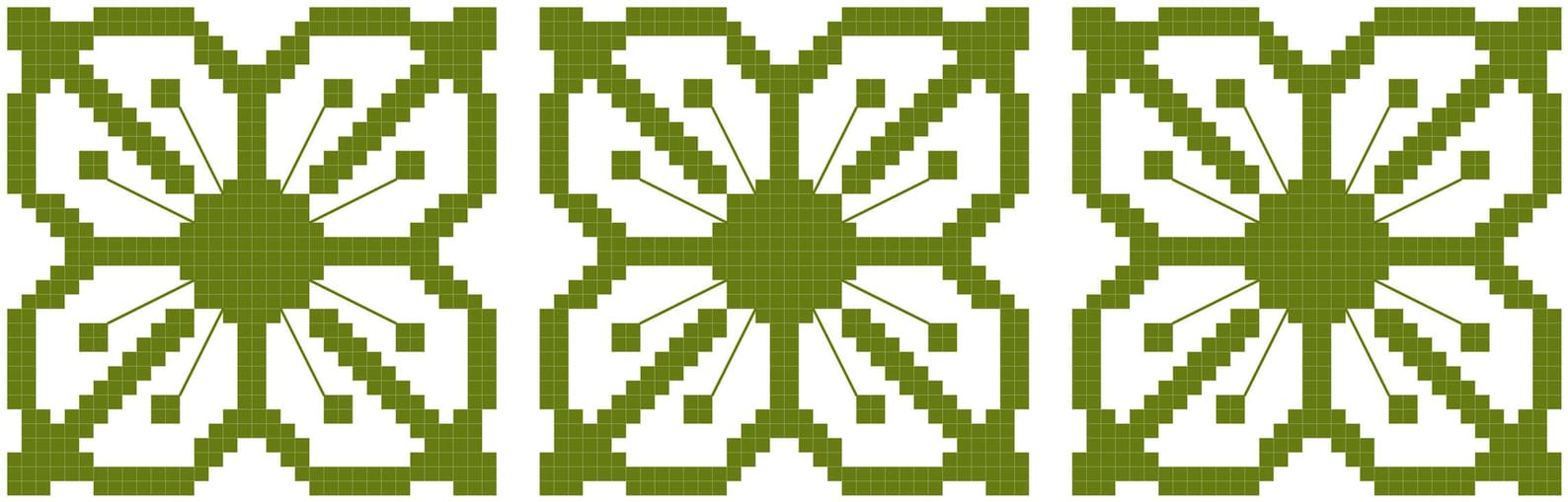 Pyrex Inspired Square Flowers Cross Stitch Pattern - Etsy