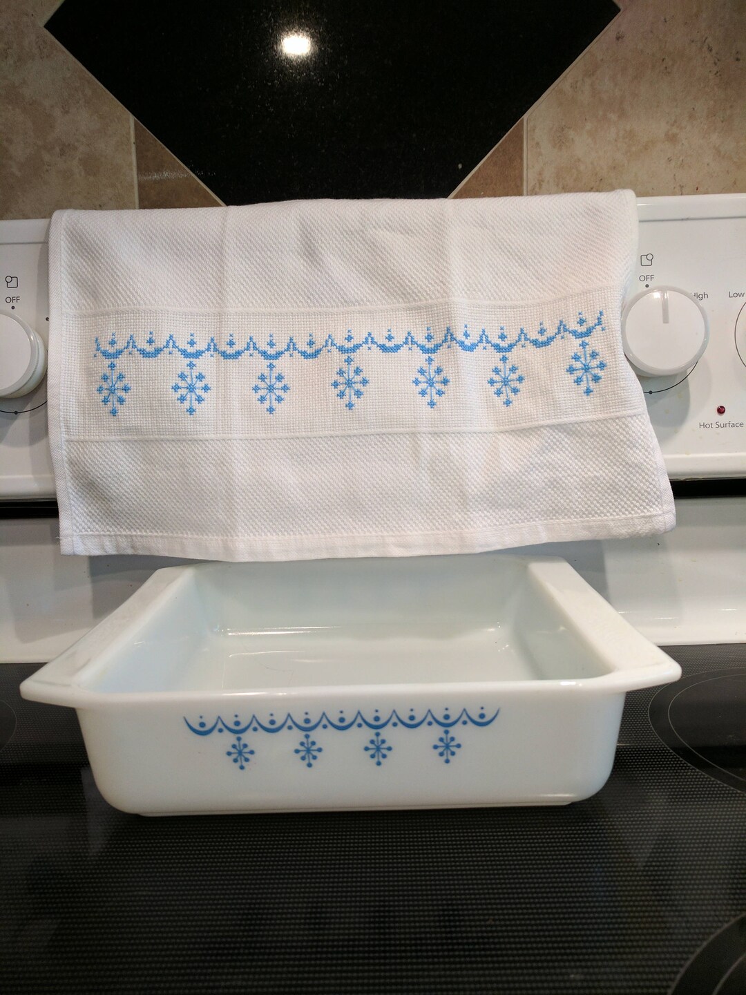 Pyrex Inspired Cross Stitch Pattern - Snowflake Garland - Etsy