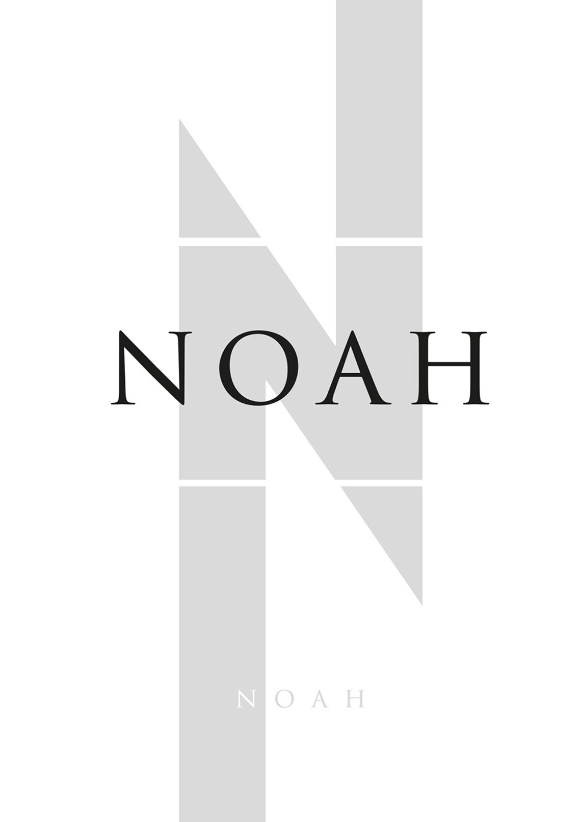 CUSTOM NAME Noah poster to print Printable Set Prints Art | Etsy