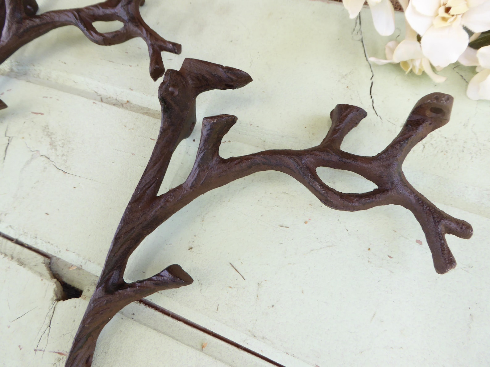 Set of 2 TREE BRANCH Brackets Cast Iron Metal Shelf Brackets - Etsy