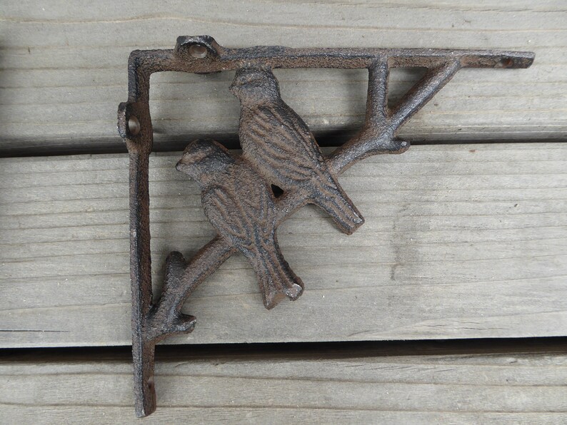 Set of 2 Small BIRDS Bird Family Love Bird Shelf Brackets Cast | Etsy