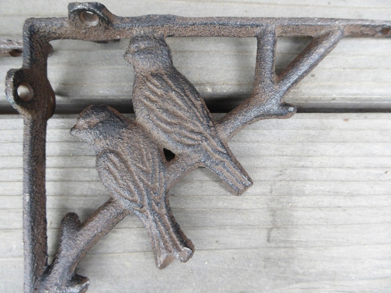 Set of 2 Small BIRDS Bird Family Love Bird Shelf Brackets Cast | Etsy