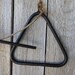 TRIANGLE DINNER BELL & Ringer Western Farm Ranch Cowboy Rustic Metal ...