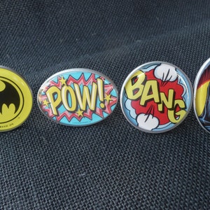 Choose DC Comics Batman Knob Bat Logo POW BANG Superhero - Etsy