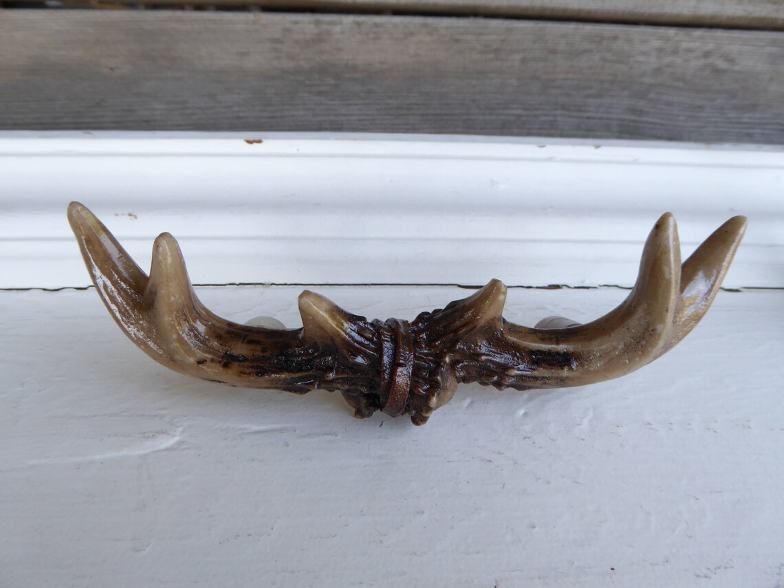 Deer Elk ANTLERS ANTLER Handle Drawer Pull Knob Cabinet - Etsy