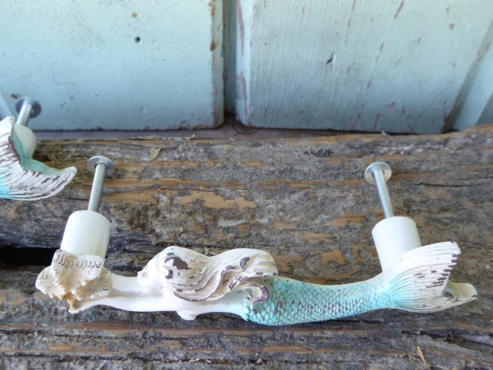 MERMAID Handle Drawer Pull ~ Nautical Coastal Beach Ocean Home Decor ...