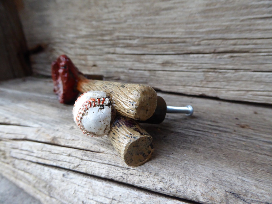 BASEBALL BAT HANDLE Cabinet Drawer Pull Boys Sports Room - Etsy