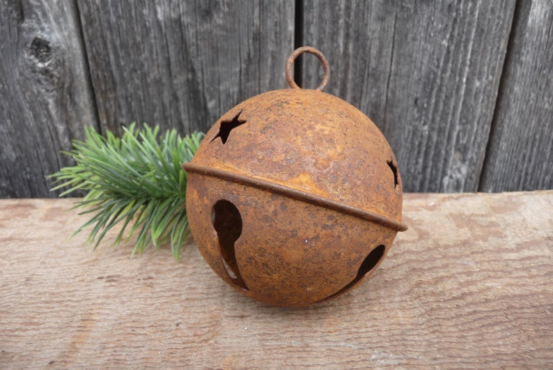Rustic Tin BELL ORNAMENT Garland Wreath DIY Crafts ~ Rusty Metal ...