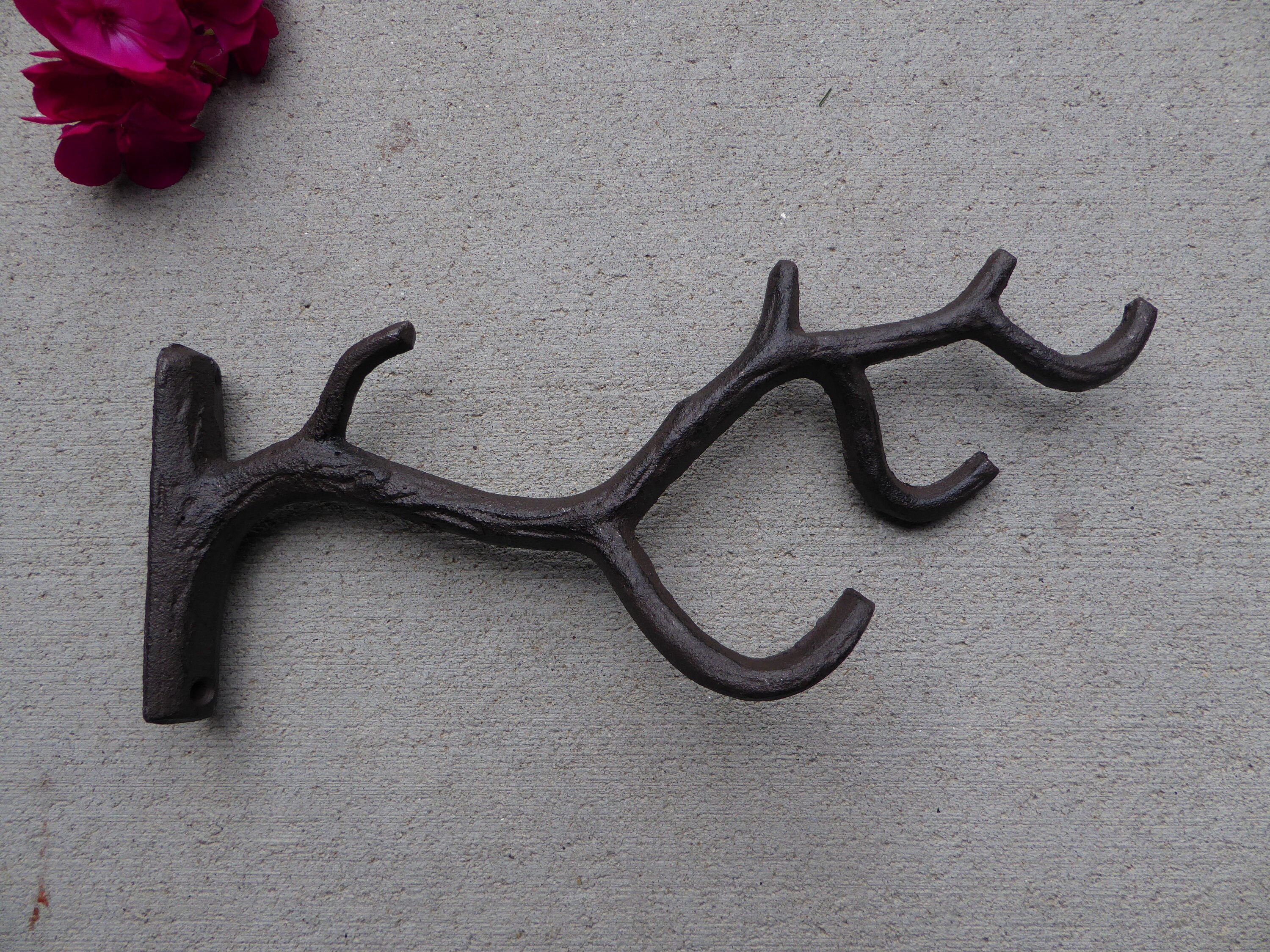 Rustic Tree Branch Large Wall Hook Woodland Nature Cast Iron - Etsy