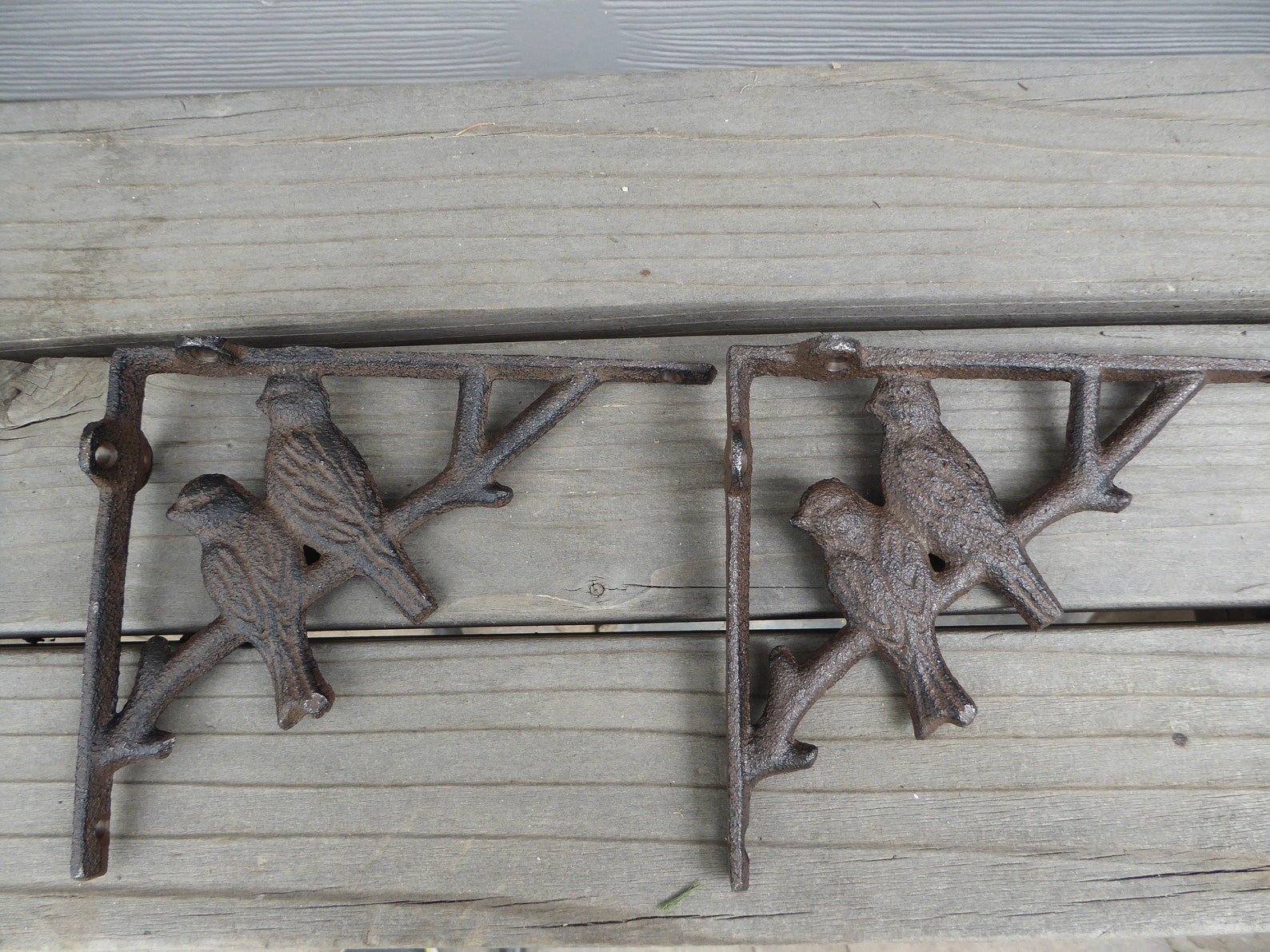 Set of 2 Small BIRDS Bird Family Love Bird Shelf Brackets Cast | Etsy