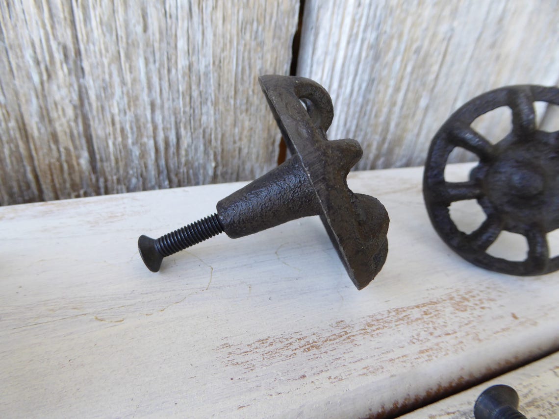 Vintage Style Water Faucet Knob Rustic Cast Iron Drawer Pull | Etsy