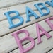 Blue OR Pink BABY Letters Sign Family Nursery Wall Decor - Etsy