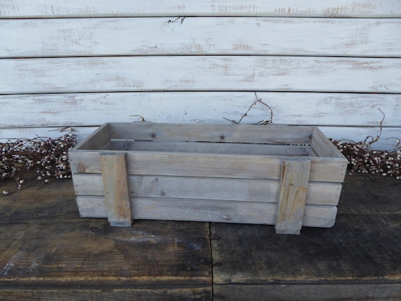 Solid Wood Open Slat Crate Box Rustic Urban Farmhouse Home | Etsy